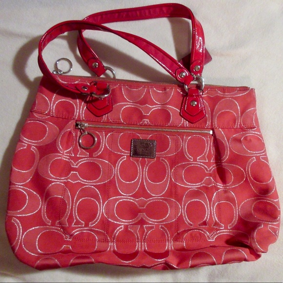 Coach | Bags | Coach Signature Red Tote | Poshmark